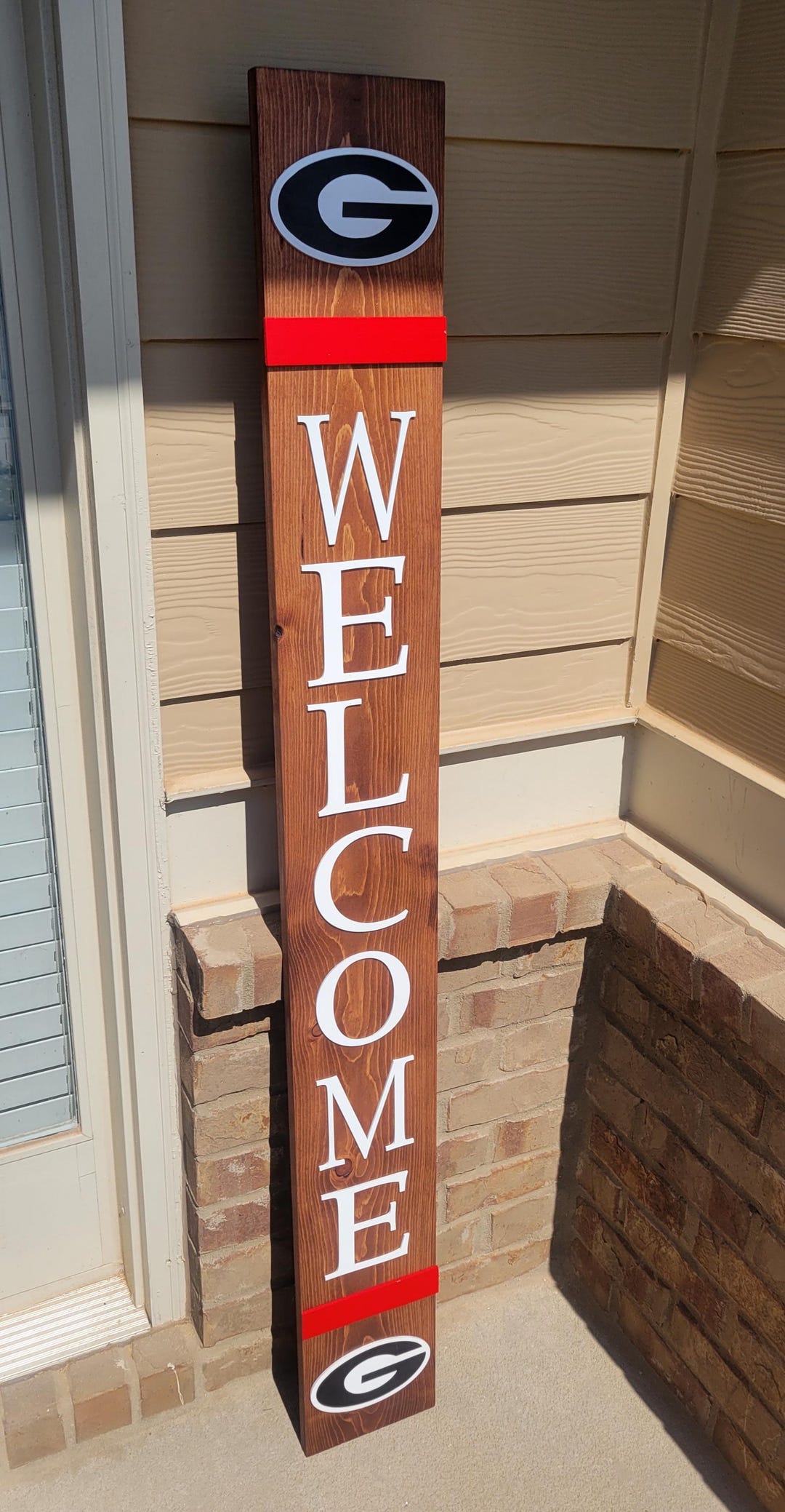 Personalized Welcome Sign | Front Porch Leaner Sign | Raised Letter ...