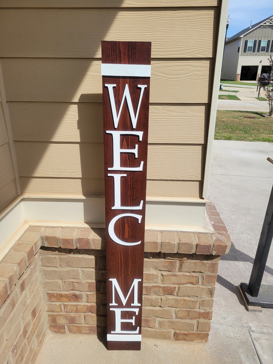 Welcome Sign Front Porch Sign Interchangeable Welcomde Sign Leaning ...