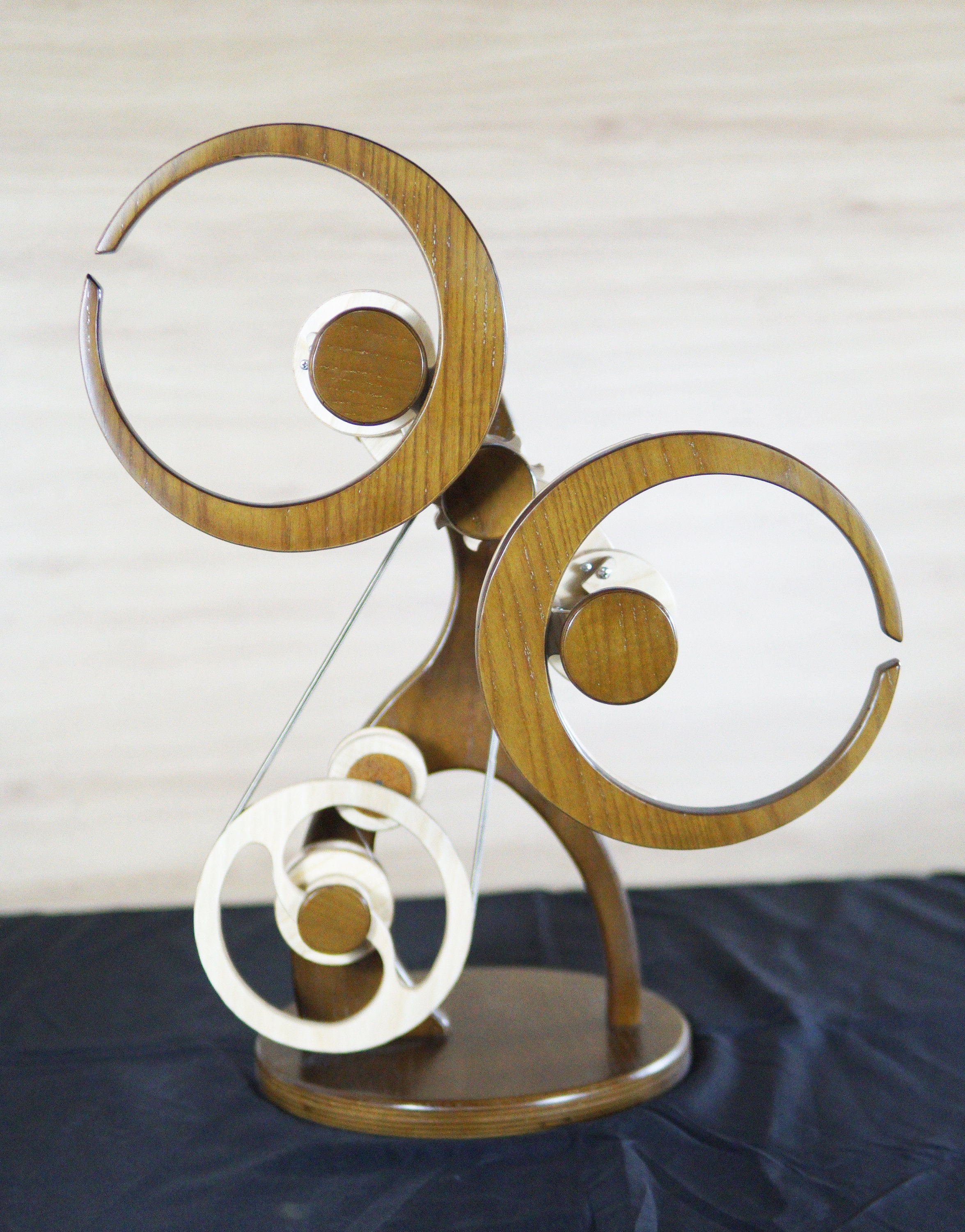 Tango - Wooden Kinetic Sculpture for Table - Office Kinetic Sculpture ...