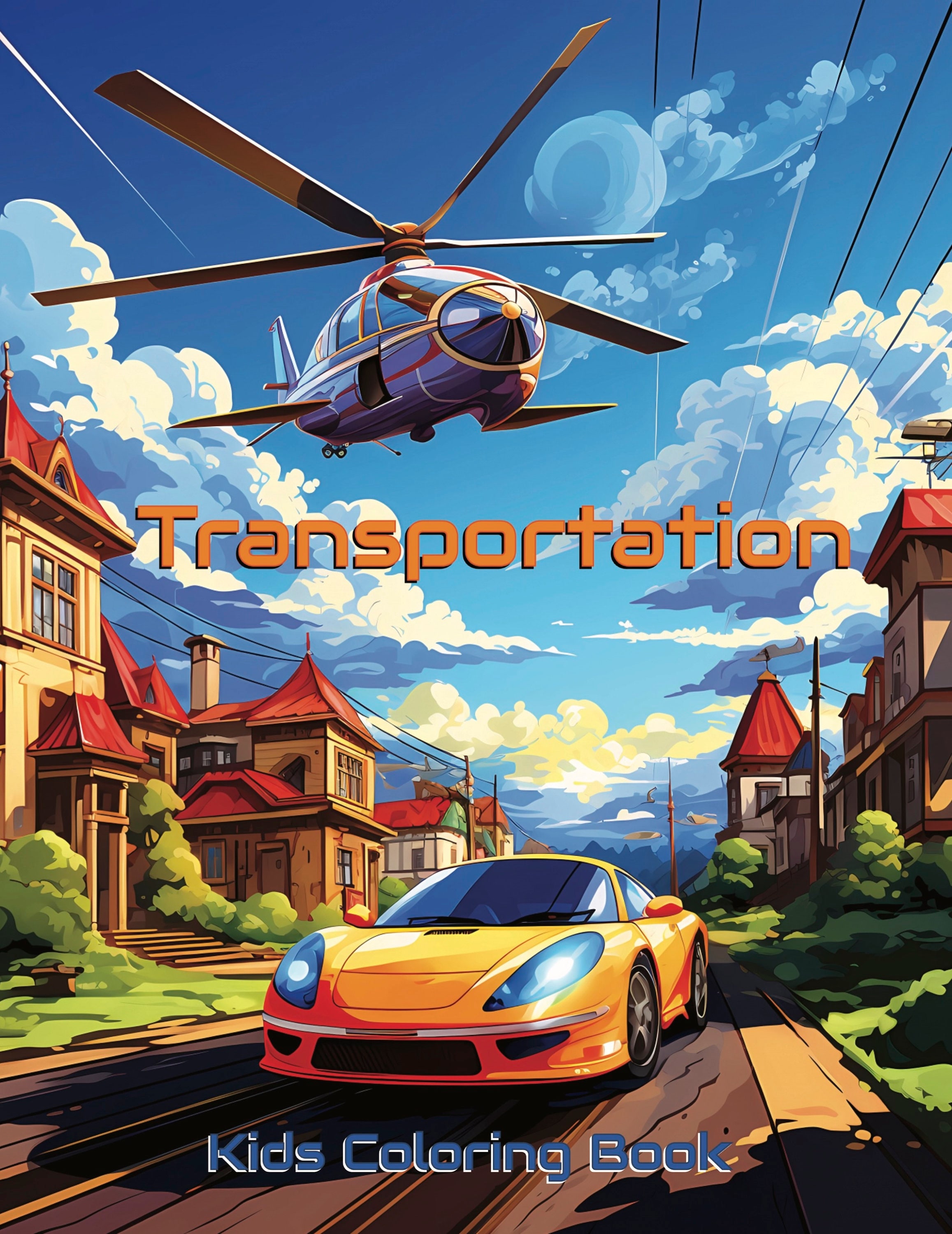 Transportation Kids Coloring Pages: 50 Pages of Fun and Engaging Cars ...
