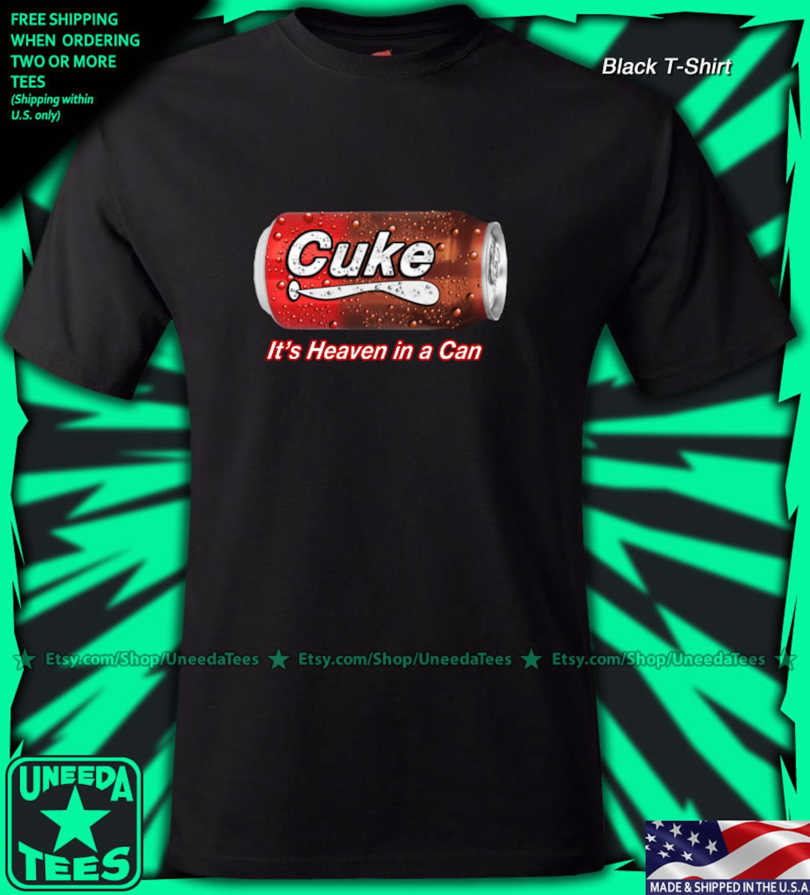 Cuke Cola T-shirt the IT Crowd Inspired Soda Heaven in a Can - Etsy UK