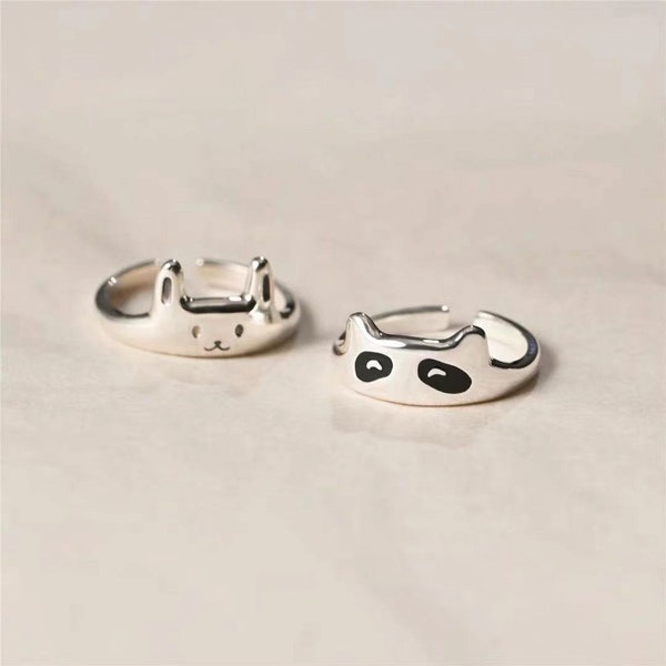Couple Panda Ring - Etsy