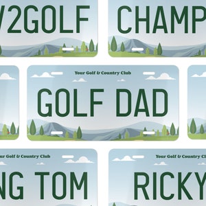 Golf Cart Vanity License Plate, Personalized License Plate for Golfer ...