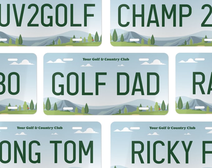 Golf Cart Vanity License Plate, Personalized License Plate for Golfer ...
