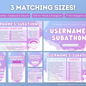 Starry Sky Subathon - Twitch Subathon Social Media Package | Twitch ...