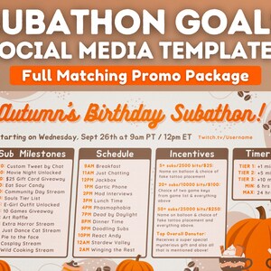 Pumpkin Spice Subathon Twitch Subathon Social Media Package Twitch ...