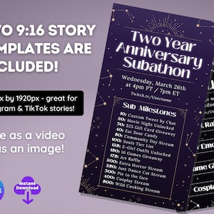 Dark Celestial Subathon - Twitch Subathon Social Media Package | Twitch ...
