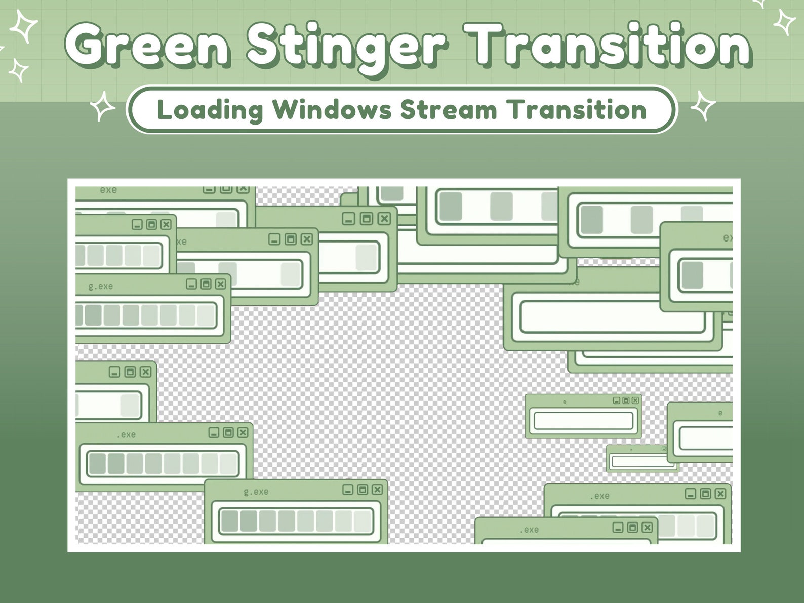 Twitch Stinger Transition Green Retro Lofi Windows Aesthetic, Computer ...