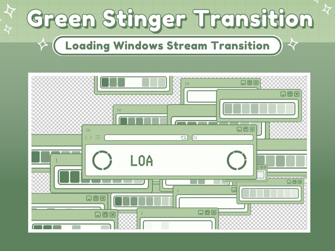 Twitch Stinger Transition Green Retro Lofi Windows Aesthetic, Computer ...