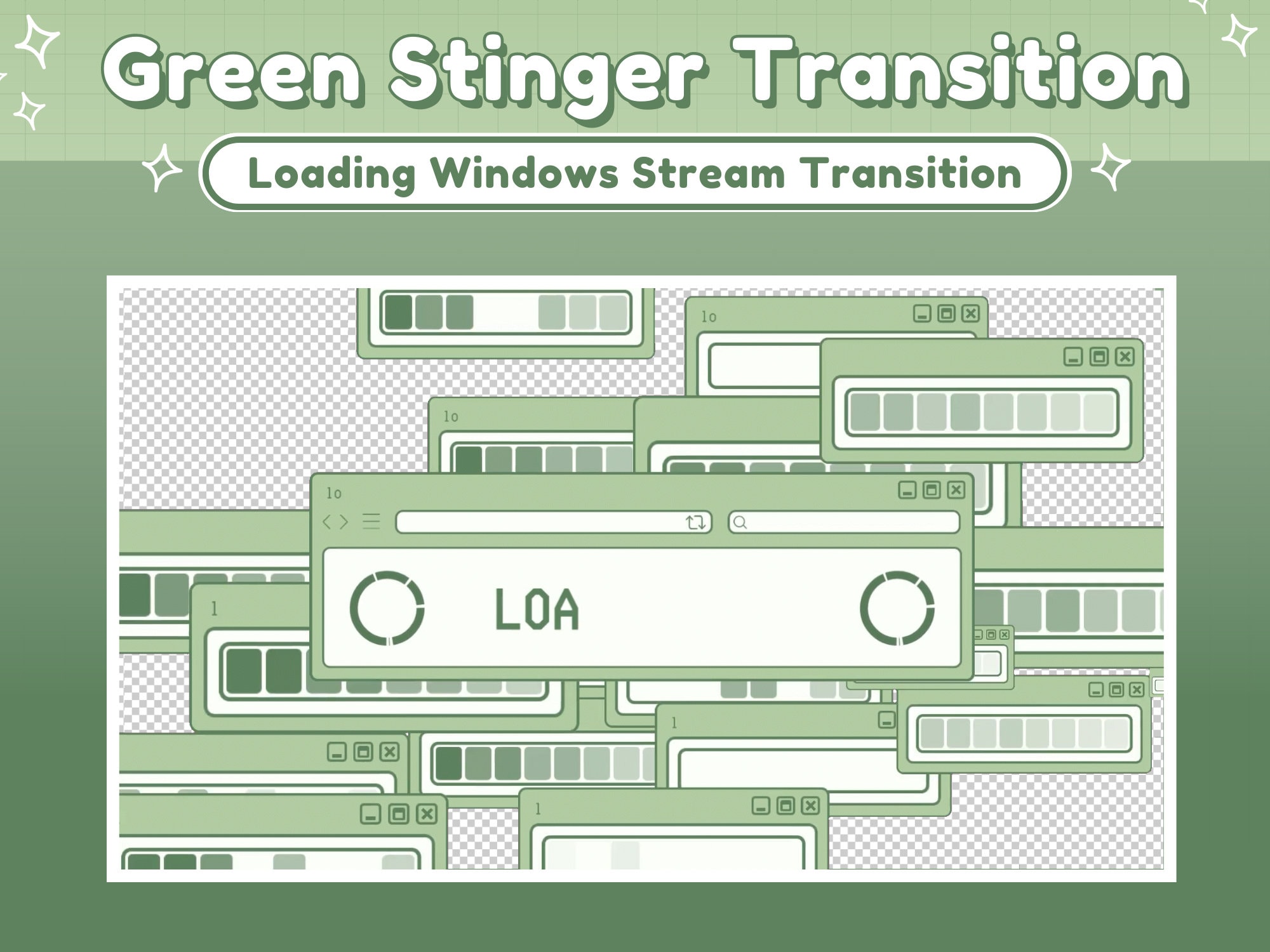 Twitch Stinger Transition Green Retro Lofi Windows Aesthetic, Computer ...