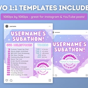 Starry Sky Subathon - Twitch Subathon Social Media Package | Twitch ...