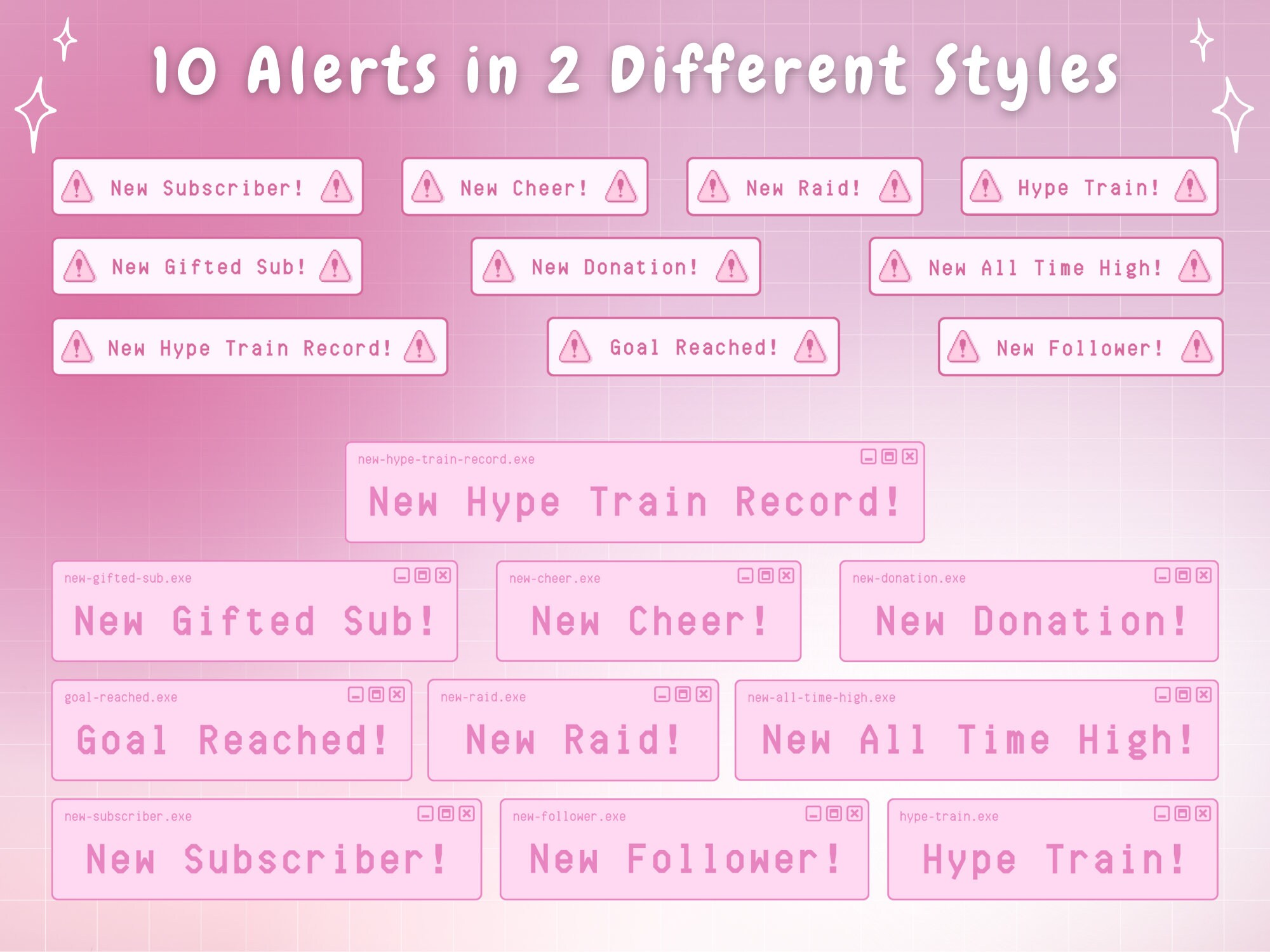 Pack de flux Twitch Overlay rose Lofi rétro mignon Kawaii esthétique Superposition Twitch animée ...