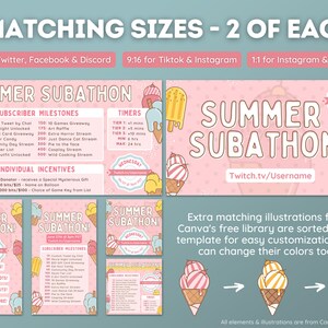 Ice Cream Subathon - Twitch Subathon Social Media Package | Twitch ...
