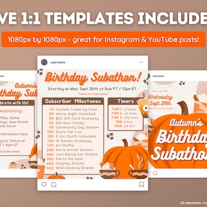 Pumpkin Spice Subathon - Twitch Subathon Social Media Package | Twitch ...