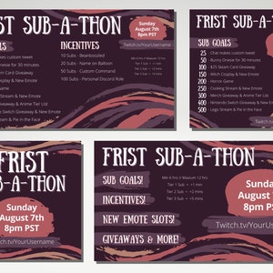 Twitch Subathon Social Media Package | Twitch Event Social Package ...