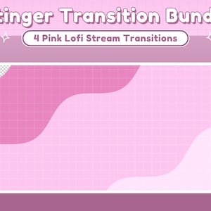 Twitch Stinger Transitions - Pink Retro Lofi Pattern, Cute Pink ...