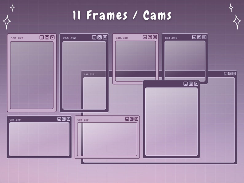 Twitch Overlay Stream Package - Dark Purple Retro Lofi Aesthetic ...