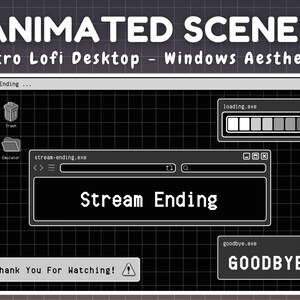 Animated Twitch Screens - Dark Retro Lofi Windows Aesthetic - Starting ...