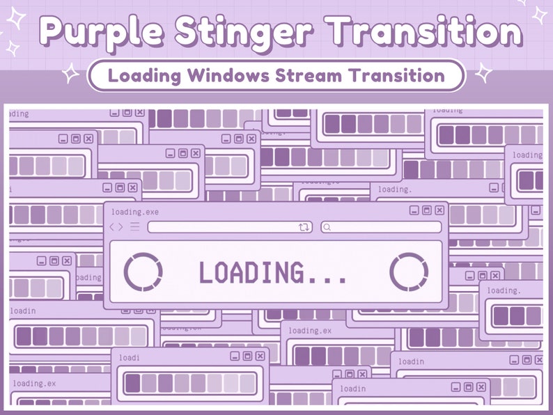 Twitch Stinger Transition Purple Retro Lofi Windows Aesthetic, Computer ...