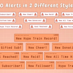 Animated Stream Alerts - Orange Retro Lofi Windows Aesthetic - Twitch ...