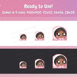 Twitch Emote - Comfy, Blanket, Cozy Emotes | Black Hair | Stream Emote ...