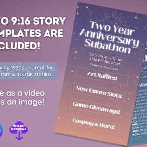 Celestial Subathon - Twitch Subathon Social Media Package | Twitch ...