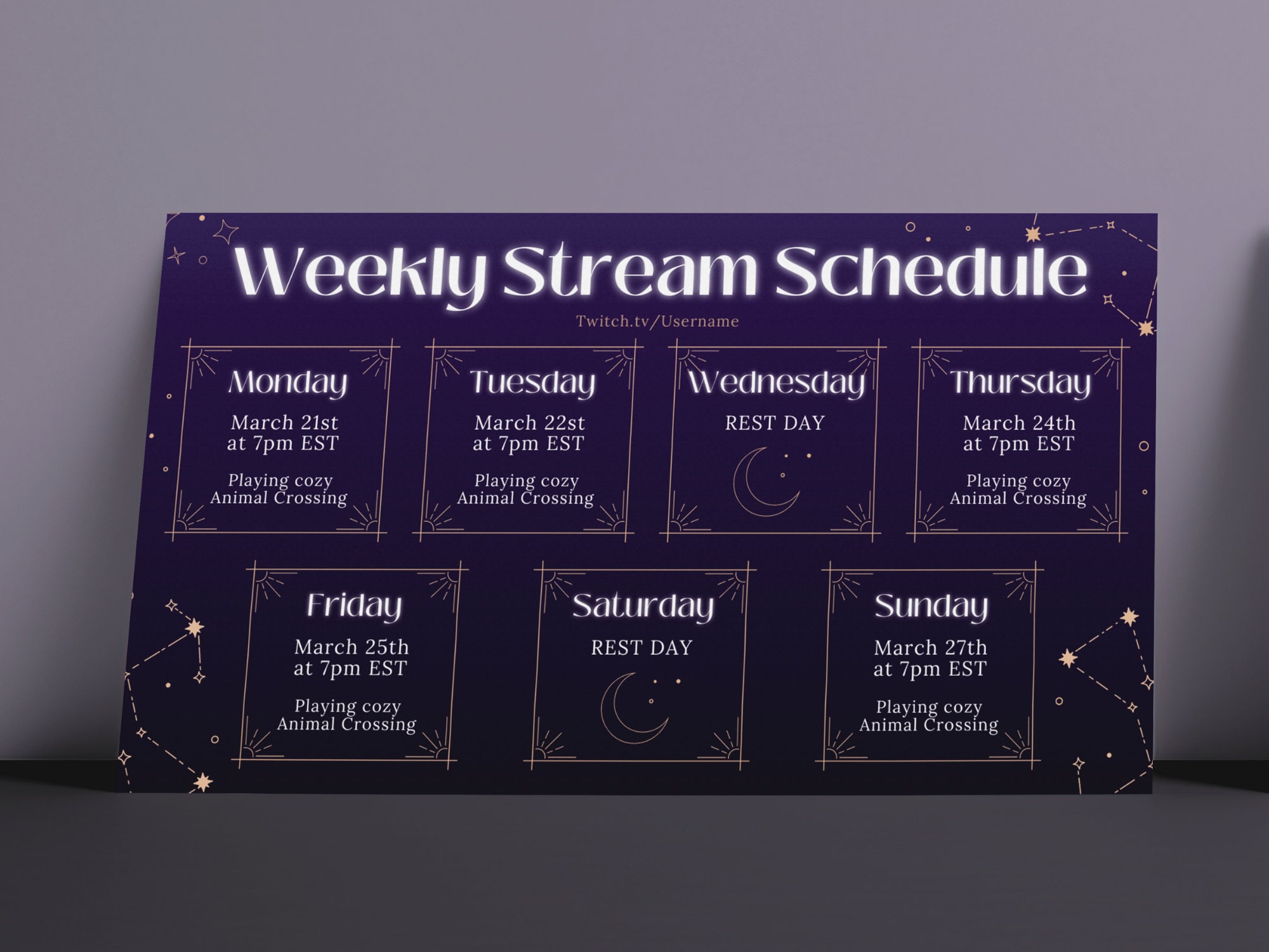 Dark Celestial Twitch Youtube Weekly Stream Schedule | Social Media ...