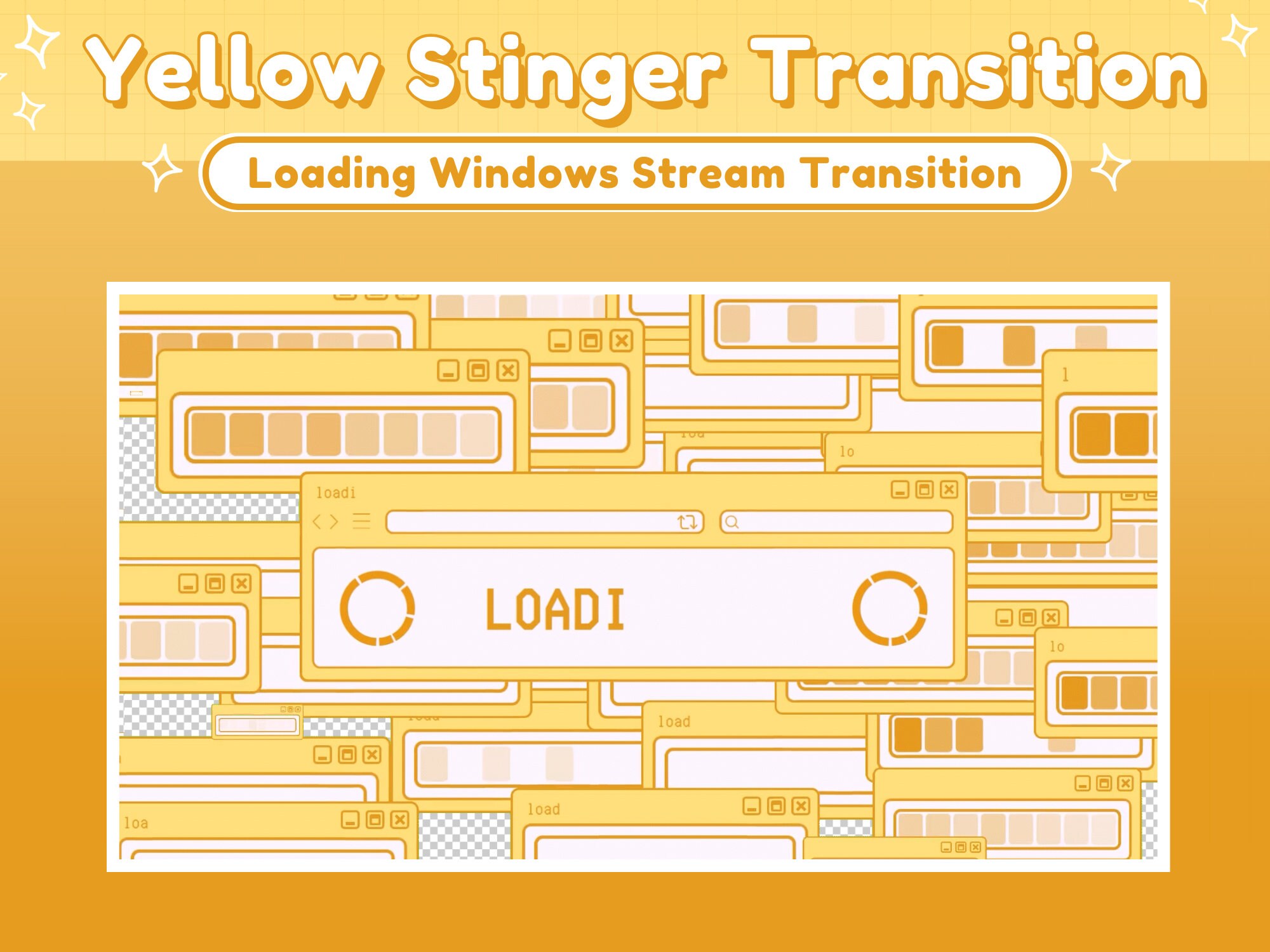Twitch Stinger Transition Yellow Retro Lofi Windows Aesthetic, Computer ...