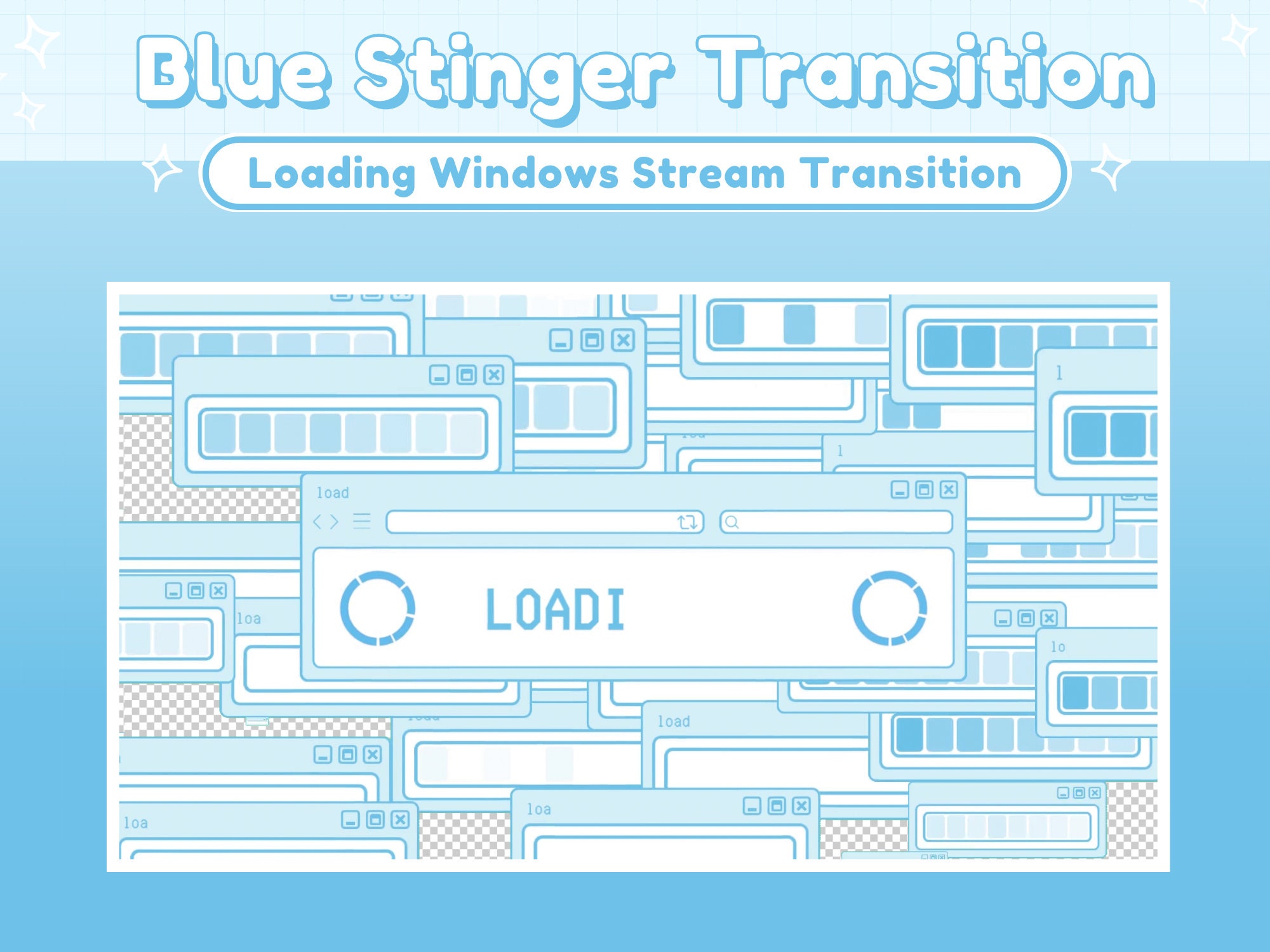 Twitch Stinger Transition Blue Retro Lofi Windows Aesthetic, Computer ...