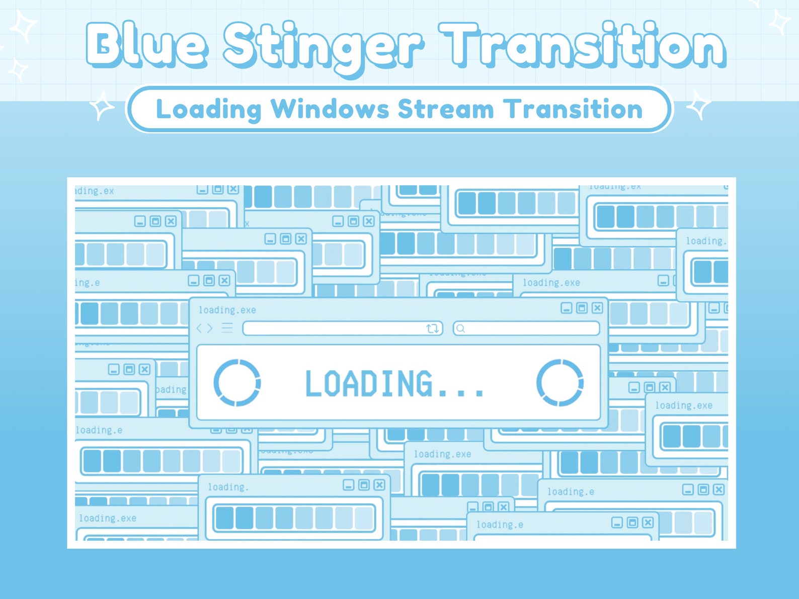 Twitch Stinger Transition Blue Retro Lofi Windows Aesthetic, Computer ...