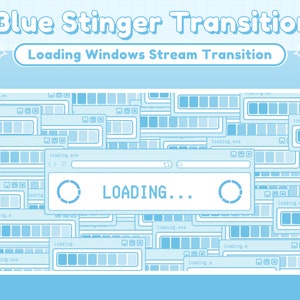 Twitch Stinger Transition Blue Retro Lofi Windows Aesthetic, Computer ...