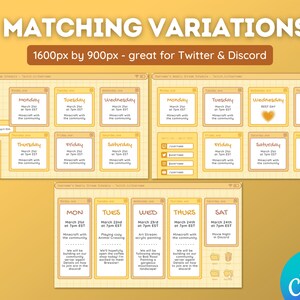 Yellow Retro Lofi Twitch Youtube Weekly Stream Schedule | Social Media ...