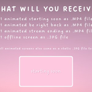 Animated Twitch Screens Pastel Pink - Twitch Streamer | Simple Minimal ...