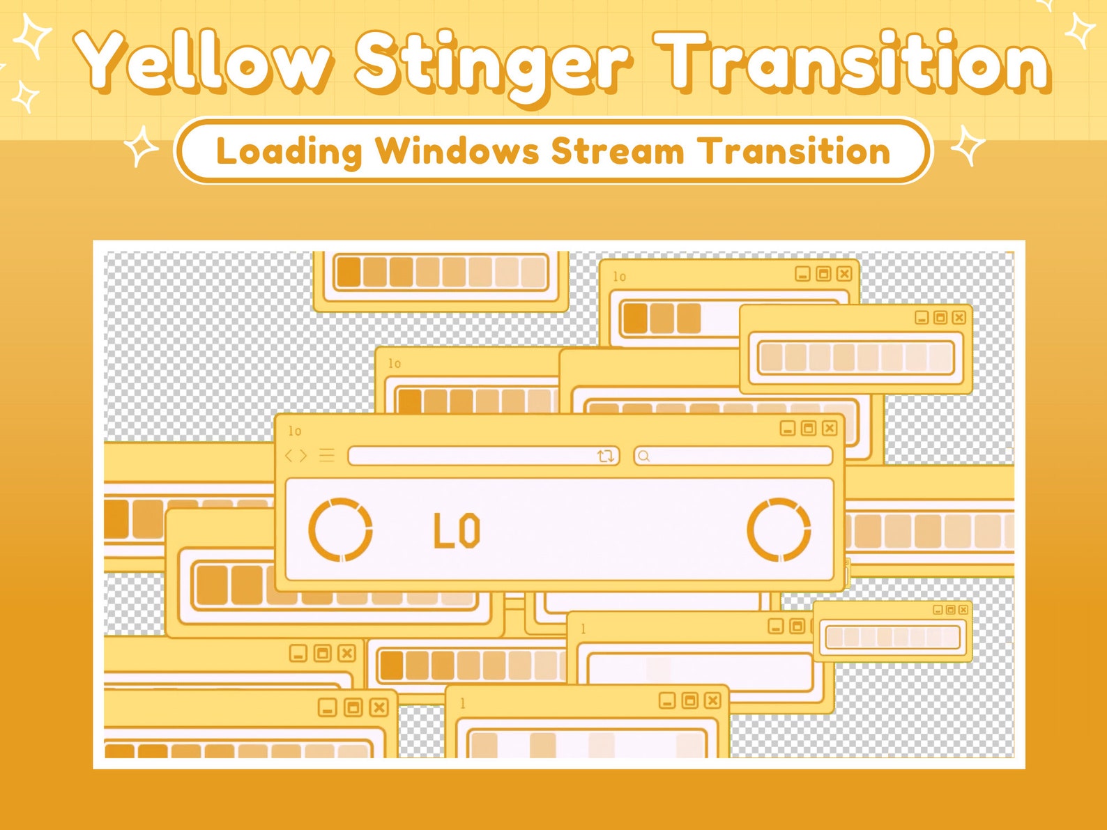 Twitch Stinger Transition Yellow Retro Lofi Windows Aesthetic, Computer ...