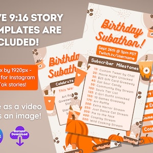 Pumpkin Spice Subathon - Twitch Subathon Social Media Package | Twitch ...