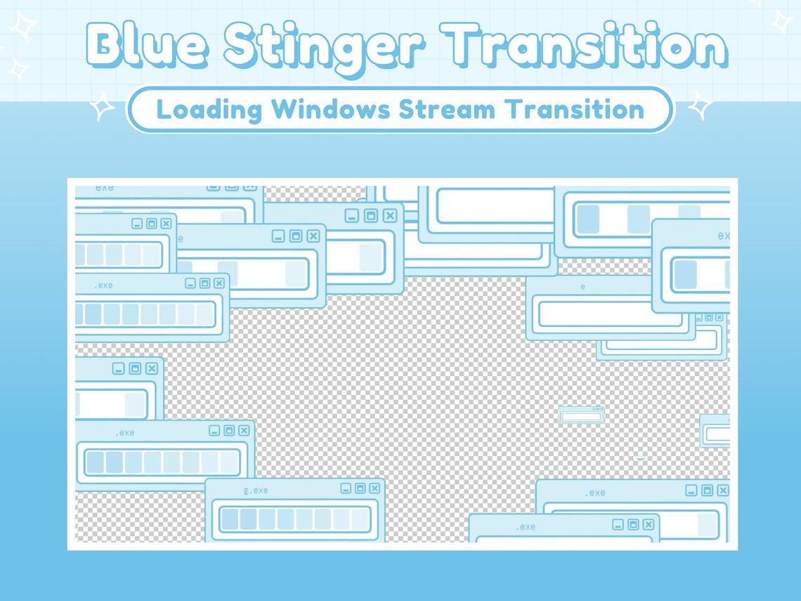 Twitch Stinger Transition Blue Retro Lofi Windows Aesthetic, Computer ...