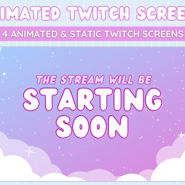 Animated Twitch Screens Purple Retro Lofi Windows Aesthetic Starting ...