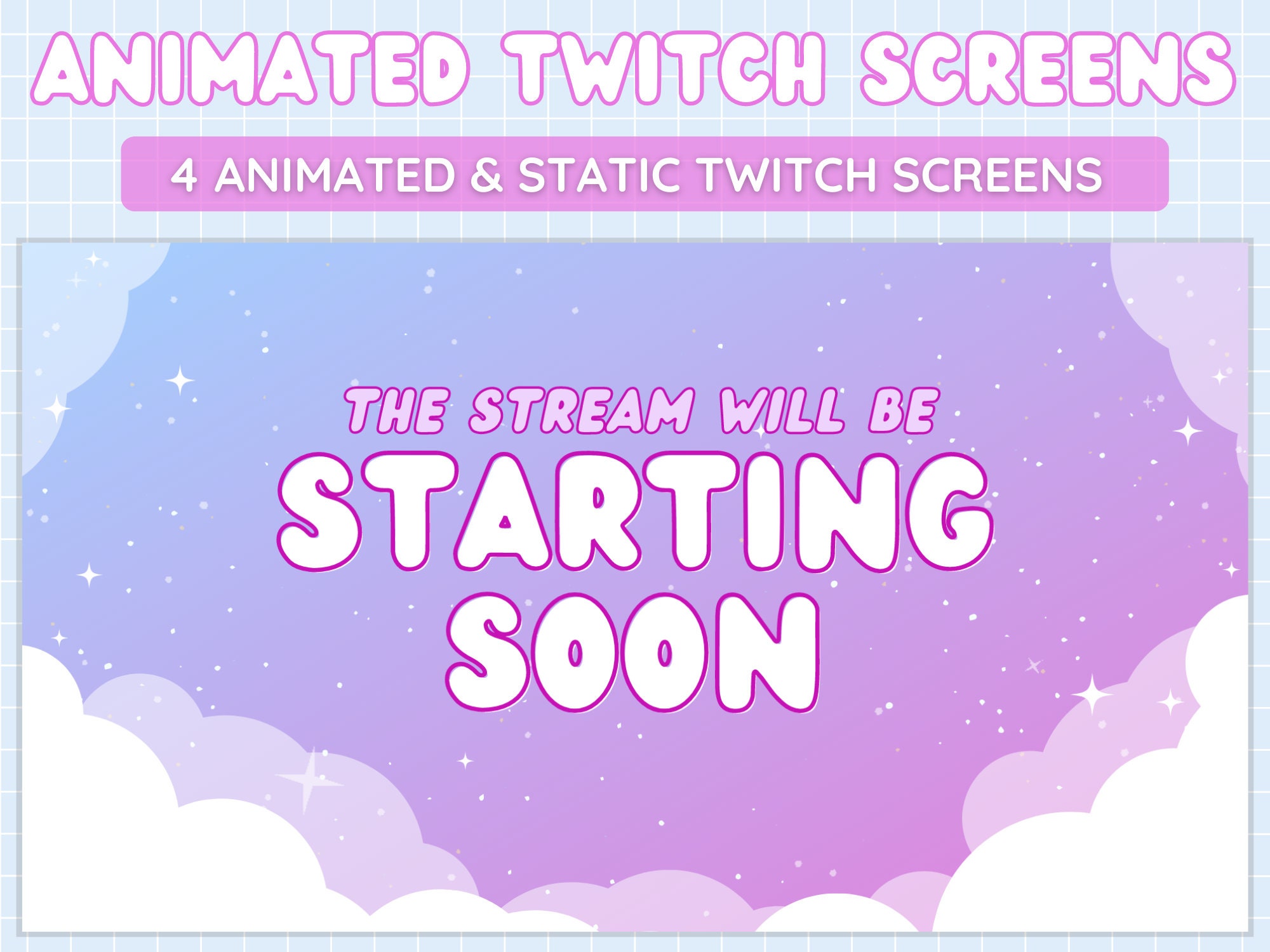 4 Animated Twitch Screens Starry Sky Celestial Star - Etsy