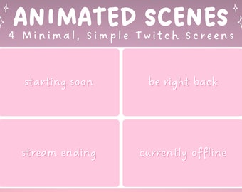 Pastel Pink Stream Screens for Twitch Starting Soon Be - Etsy