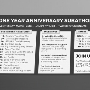 Twitch Subathon Social Media Package | Twitch Event Minimal Social ...