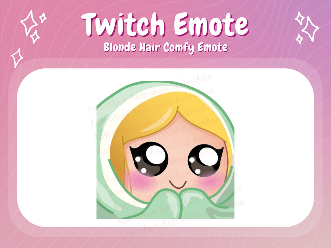 Twitch Emote - Comfy, Blanket, Cozy Emotes | Blonde Hair | Stream Emote ...