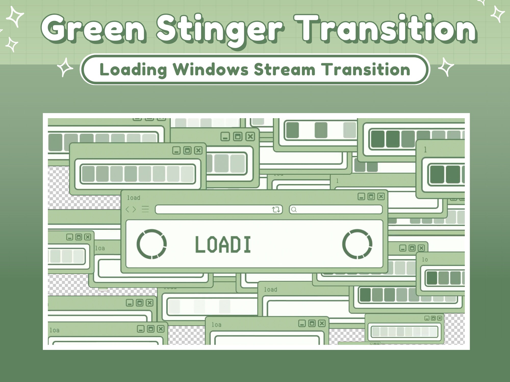 Twitch Stinger Transition Green Retro Lofi Windows Aesthetic, Computer ...