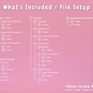 Tiktok Stream Overlay Package - Pink Retro Lofi Kawaii Aesthetic ...
