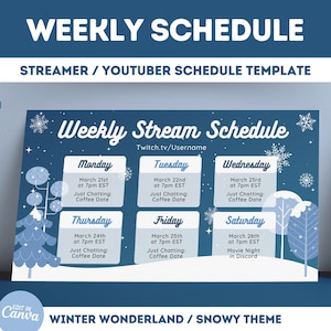 Winter Wonderland Twitch Youtube Weekly Stream Schedule | Social Media ...