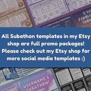 Twitch Subathon Social Media Package | Twitch Event Minimal Social ...