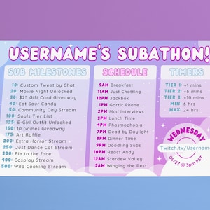 Starry Sky Subathon - Twitch Subathon Social Media Package | Twitch ...