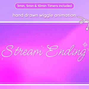 Animated Hand Drawn Wiggle Stream Screen Texts - Twitch Scenes Pink ...