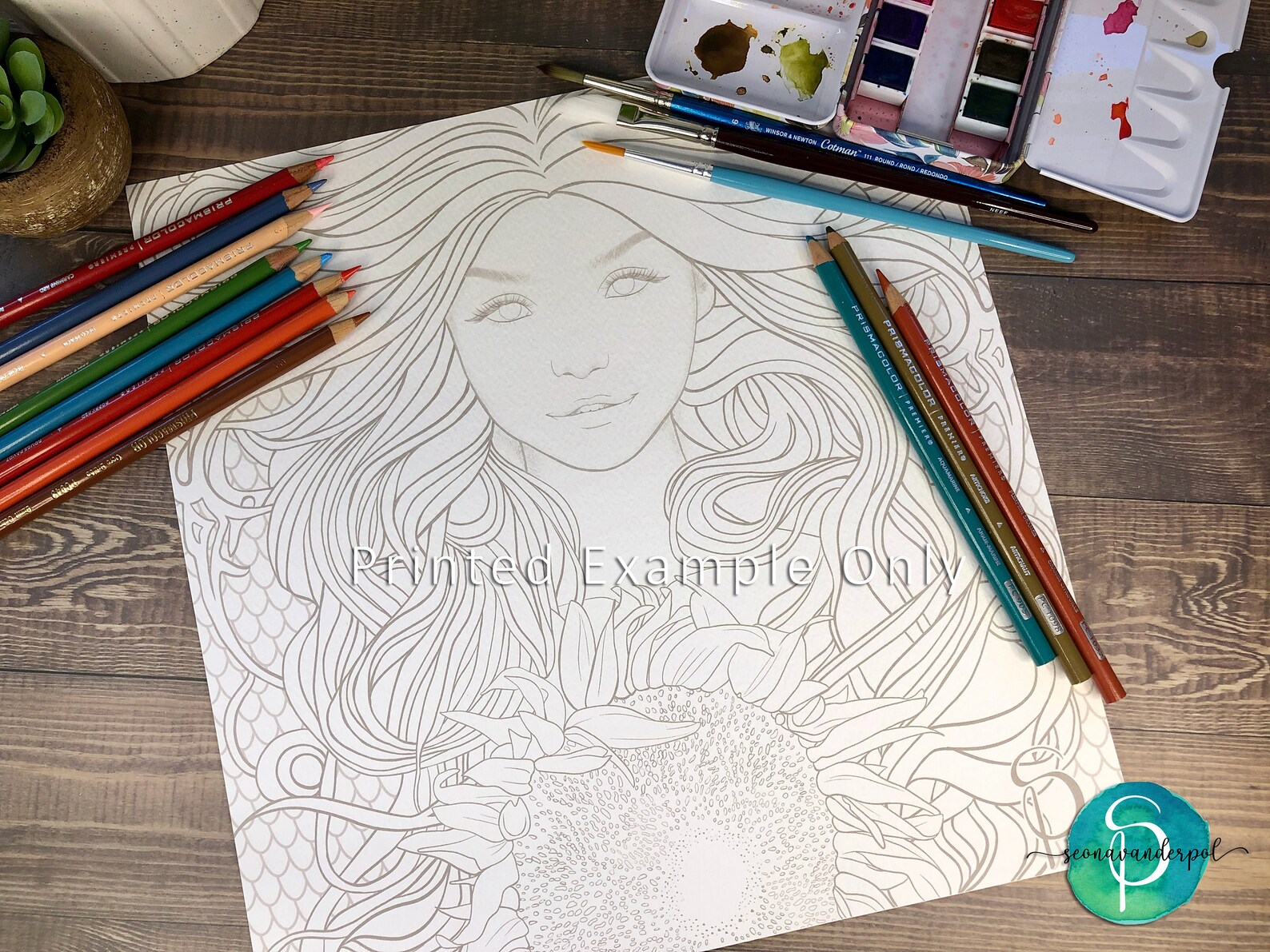 Aerith Colouring Page, Colouring for Adults, Colouring Book Meditation ...
