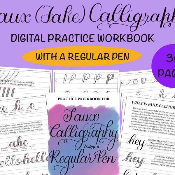 Faux Calligraphy - Etsy