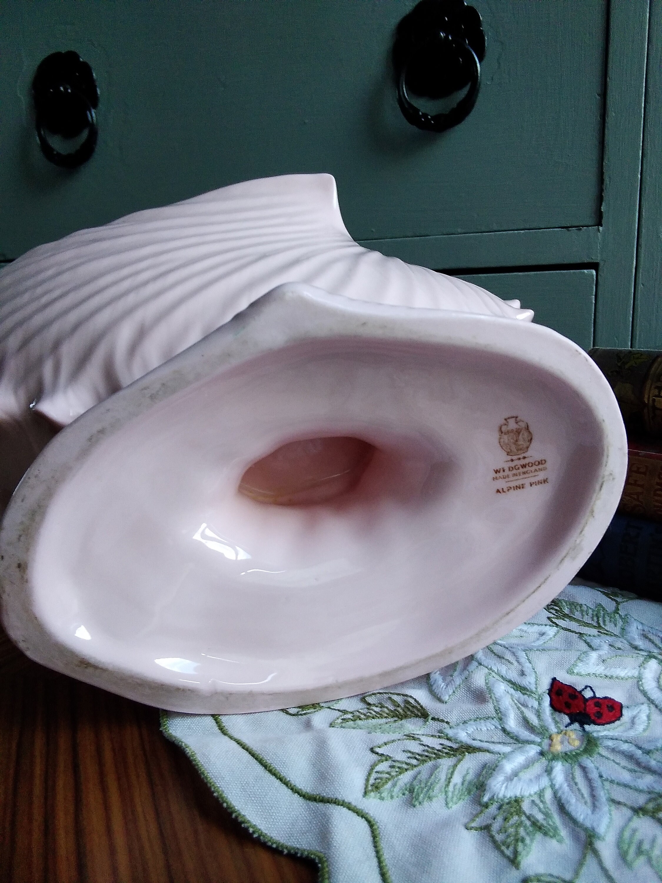 Extremely Rare English Wedgwood Alpine Pink Two Piece Porcelain Bone ...